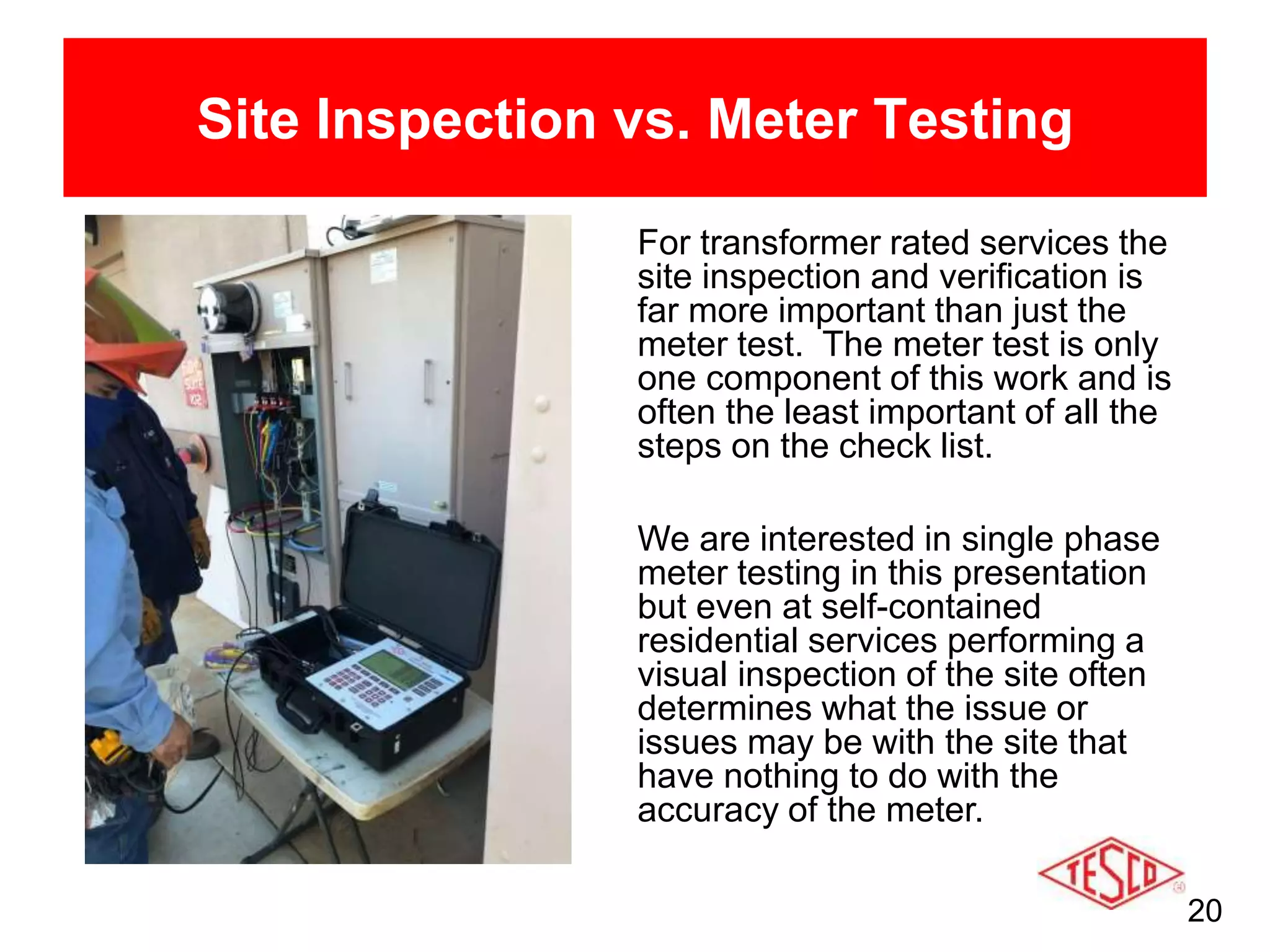 Single Phase Meter Testing Overview | PPTX