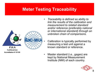 Single Phase Meter Testing Overview | PPTX | Physics | Science