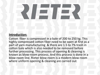 Rieter blow-room | PPTX