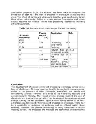 Technological development in wet processing technology | PDF