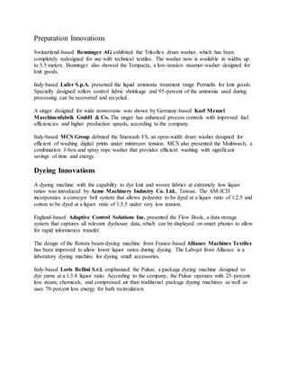 Technological development in wet processing technology | PDF