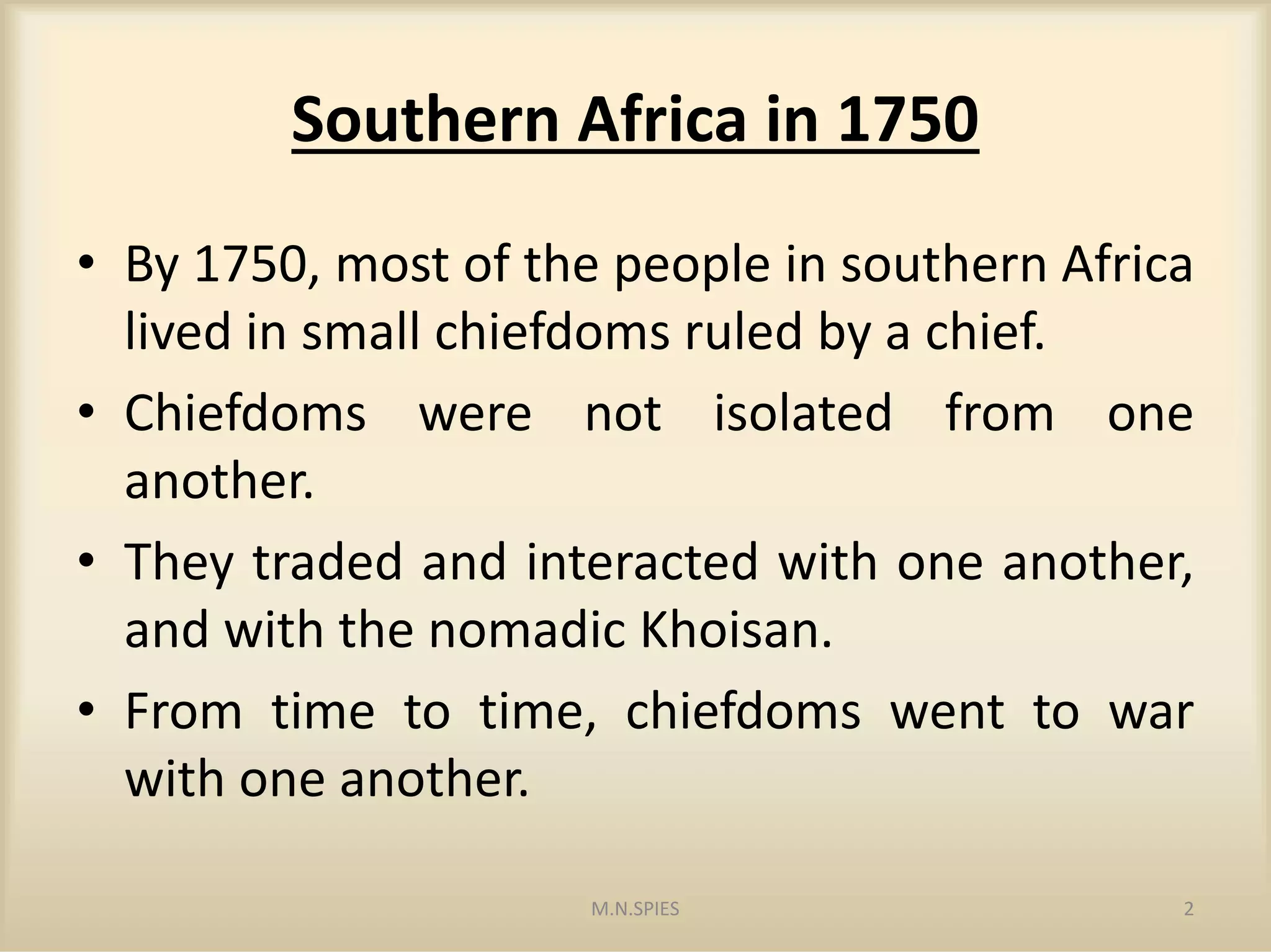 Southern Africa 1750 | PDF