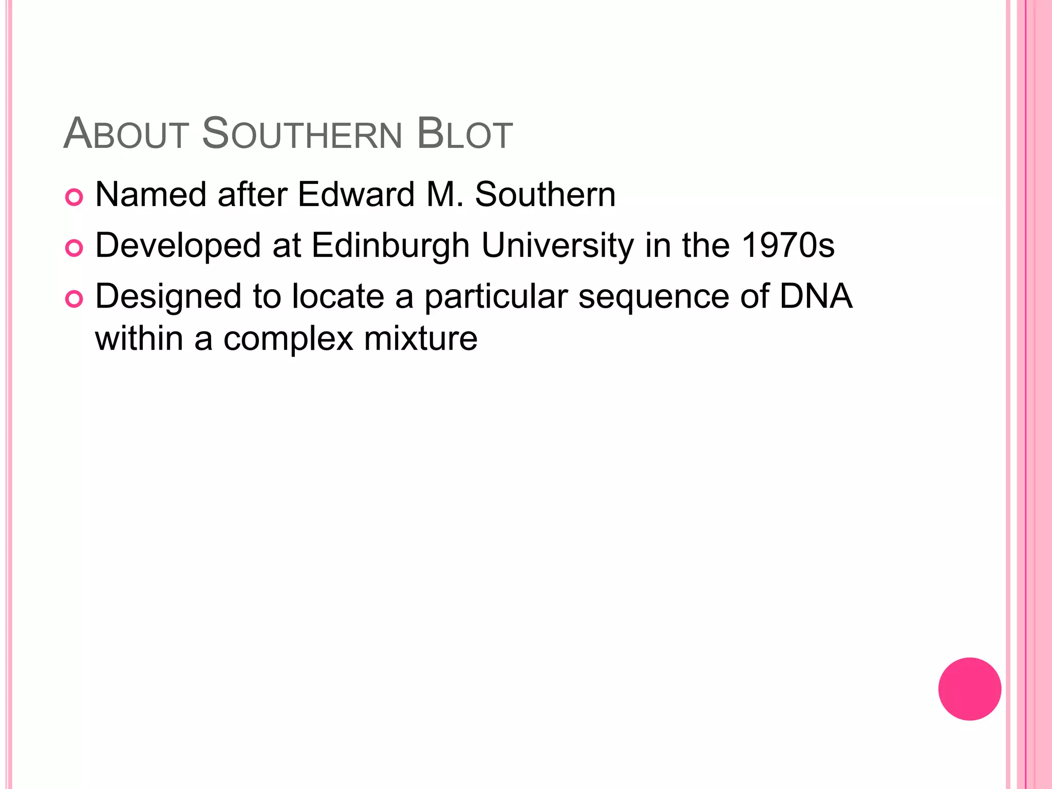 Southern blot | PPTX