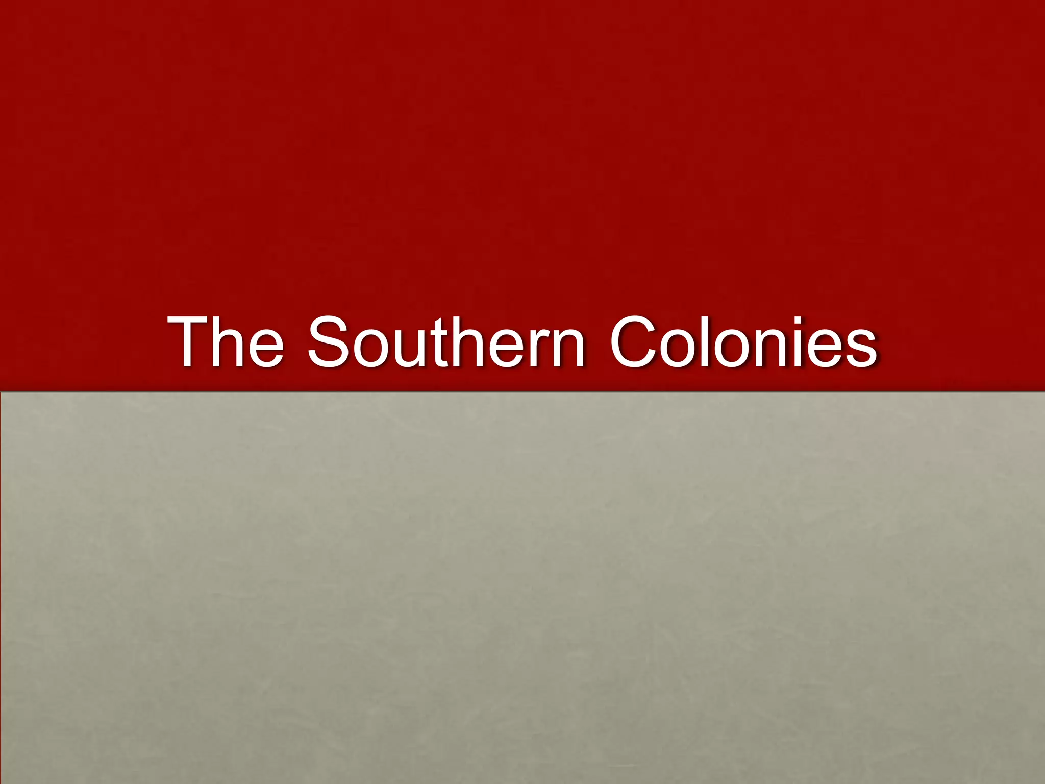 Southern colonies | PPTX