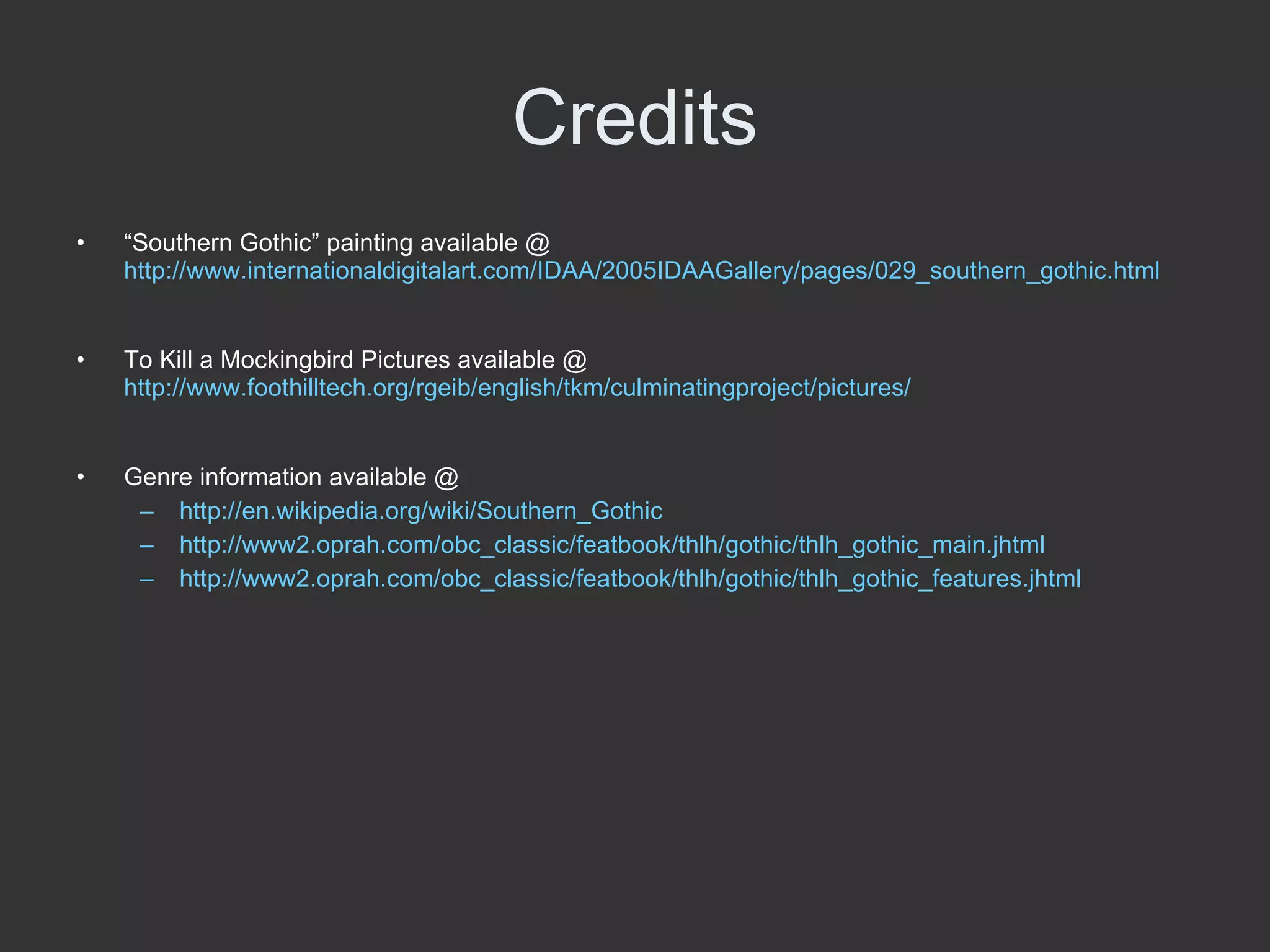 Southern gothic | PPT