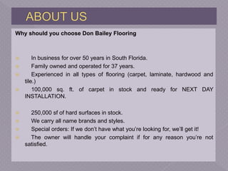 South florida flooring | PPTX