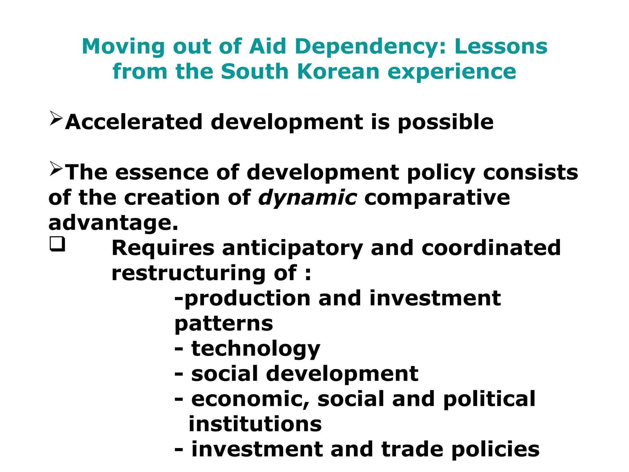 South Korea experience on economic development | PPT