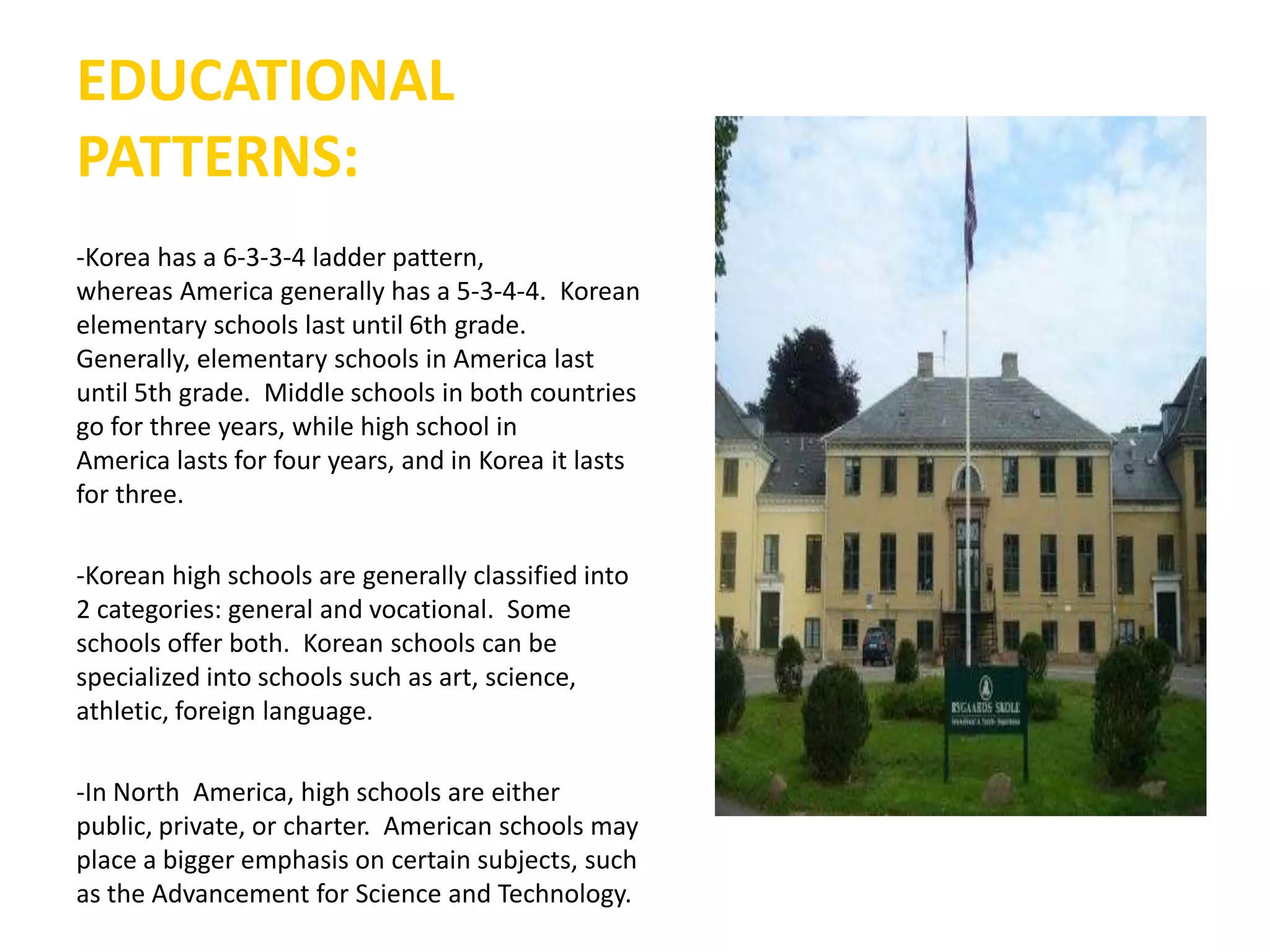 South Korean and North American Educational Systems | PPTX