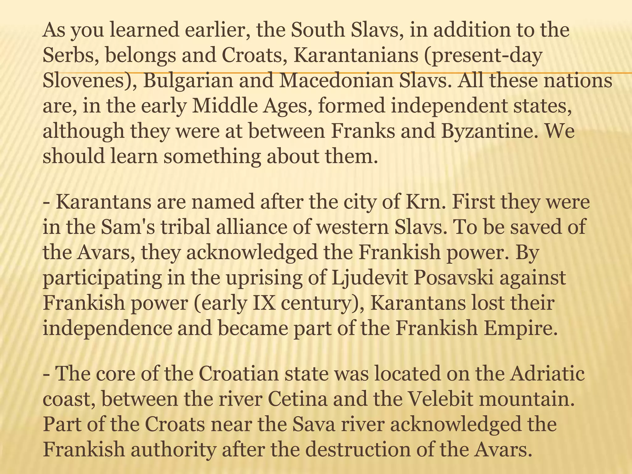 4 - South Slavs in the early middle ages | PPTX | Europe Travel ...