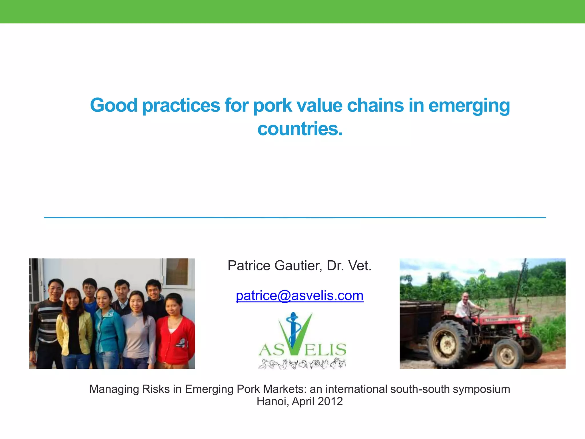 Good practices for pork value chains in emerging countries | PPT