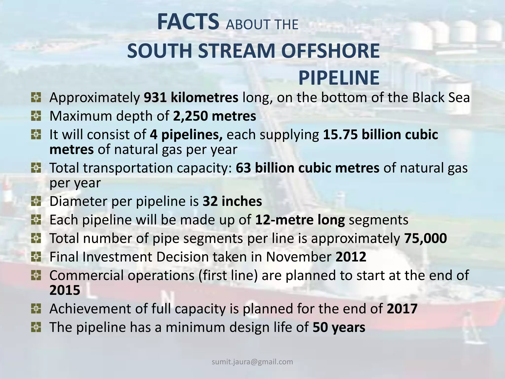 South stream offshore pipeline Boom to Bulgaria | PPT