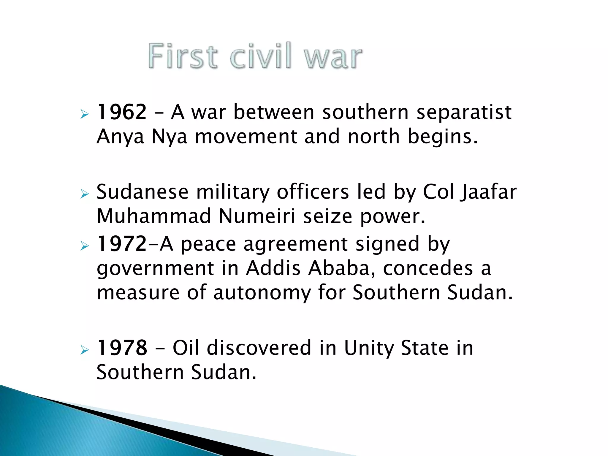 The Timeline of South Sudan | PPTX