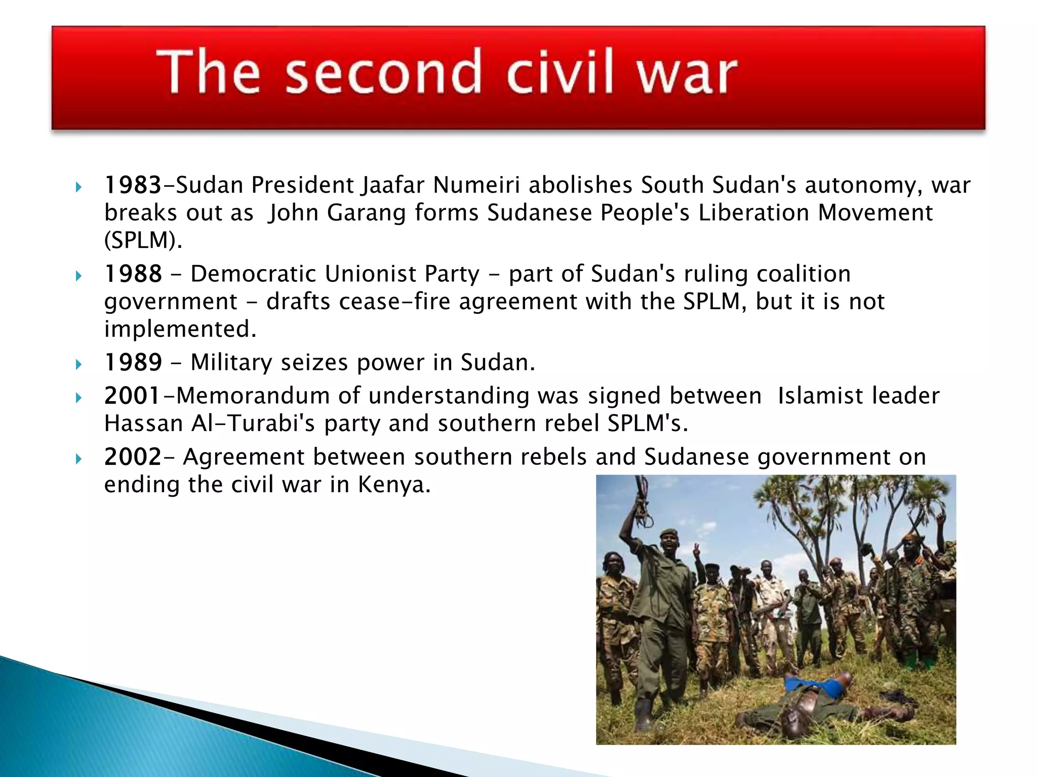 The Timeline of South Sudan | PPTX