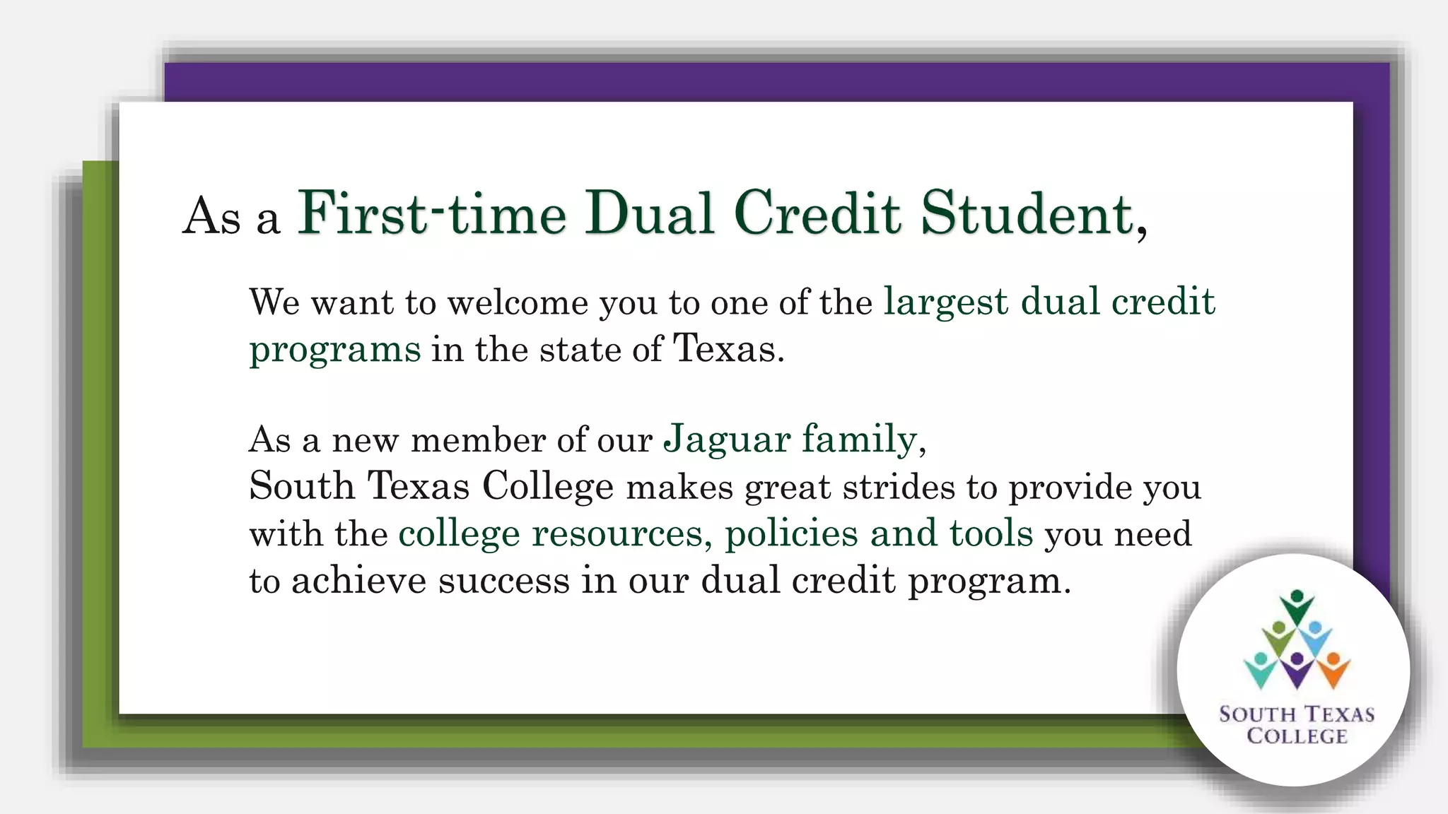 South Texas College Dual Credit | PPTX