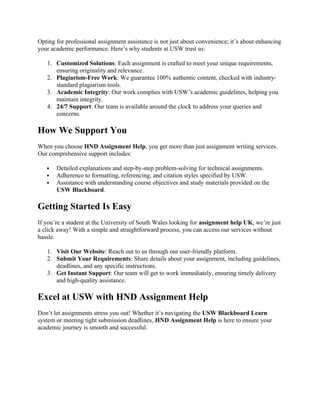 University of South Wales Assignment help | PDF