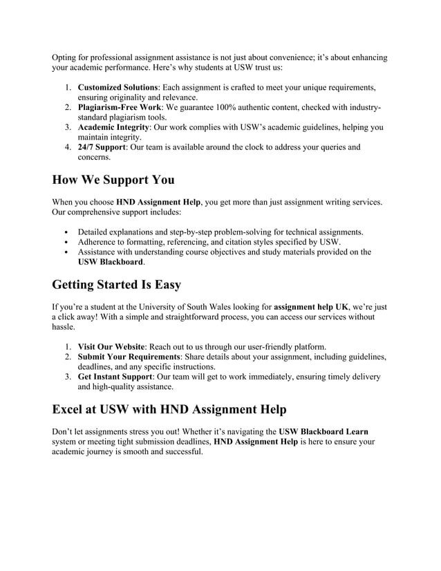 University of South Wales Assignment help | PDF