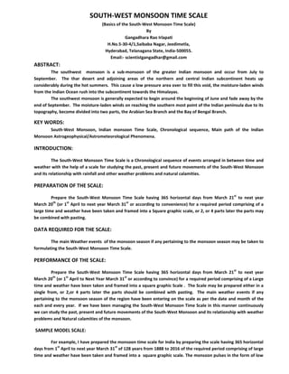 Southwest monsoon time_scale | PDF
