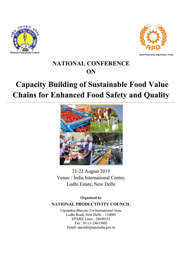 Capacity Building of Sustainable Food Value Chains for Enhanced Food Safety and Quality | PDF ...