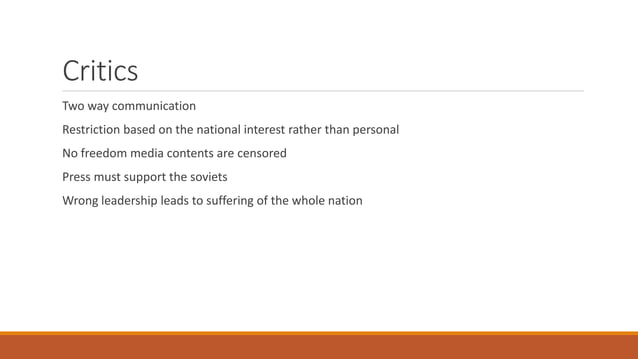 Soviet Media Theory/ Communist media Theory | PPTX