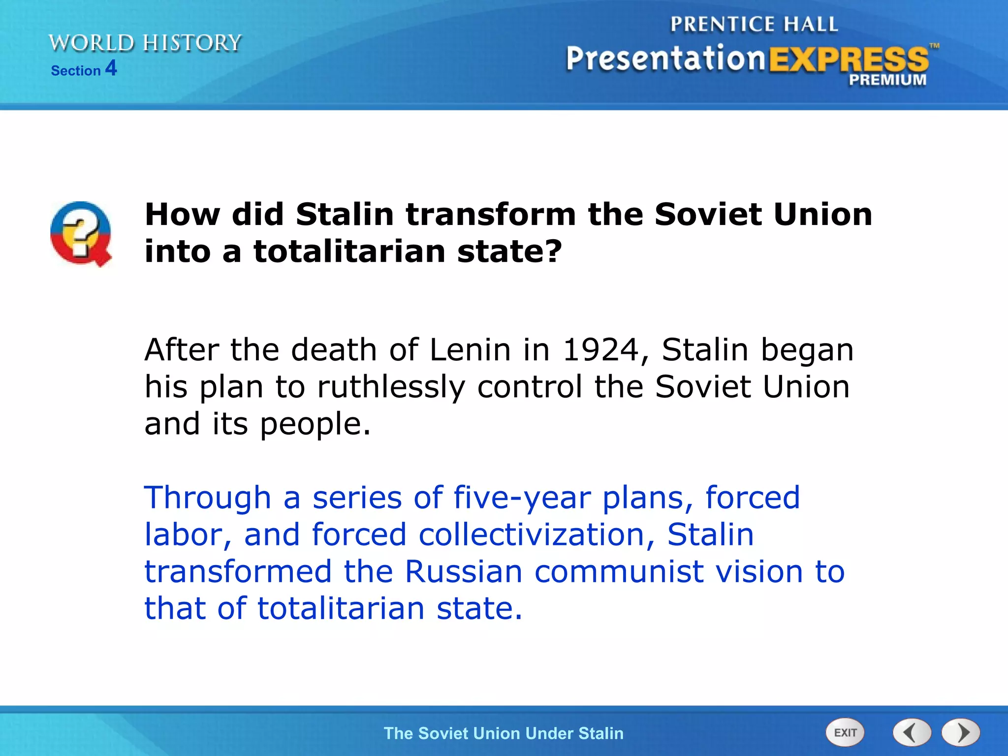 Soviet union and stalin | PPT | Political Issues & policy | Politics