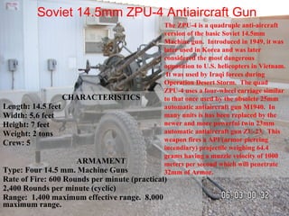 Soviet ZPU4 AA Gun | PPT | Arms & Ammunition | Sensitive Topics