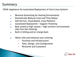 Automated Deployment of Unix / Linux Systems using SOVM - Technical Overview | PPT