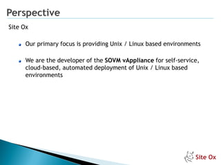 Automated Deployment of Unix / Linux Systems using SOVM - Technical Overview | PPT