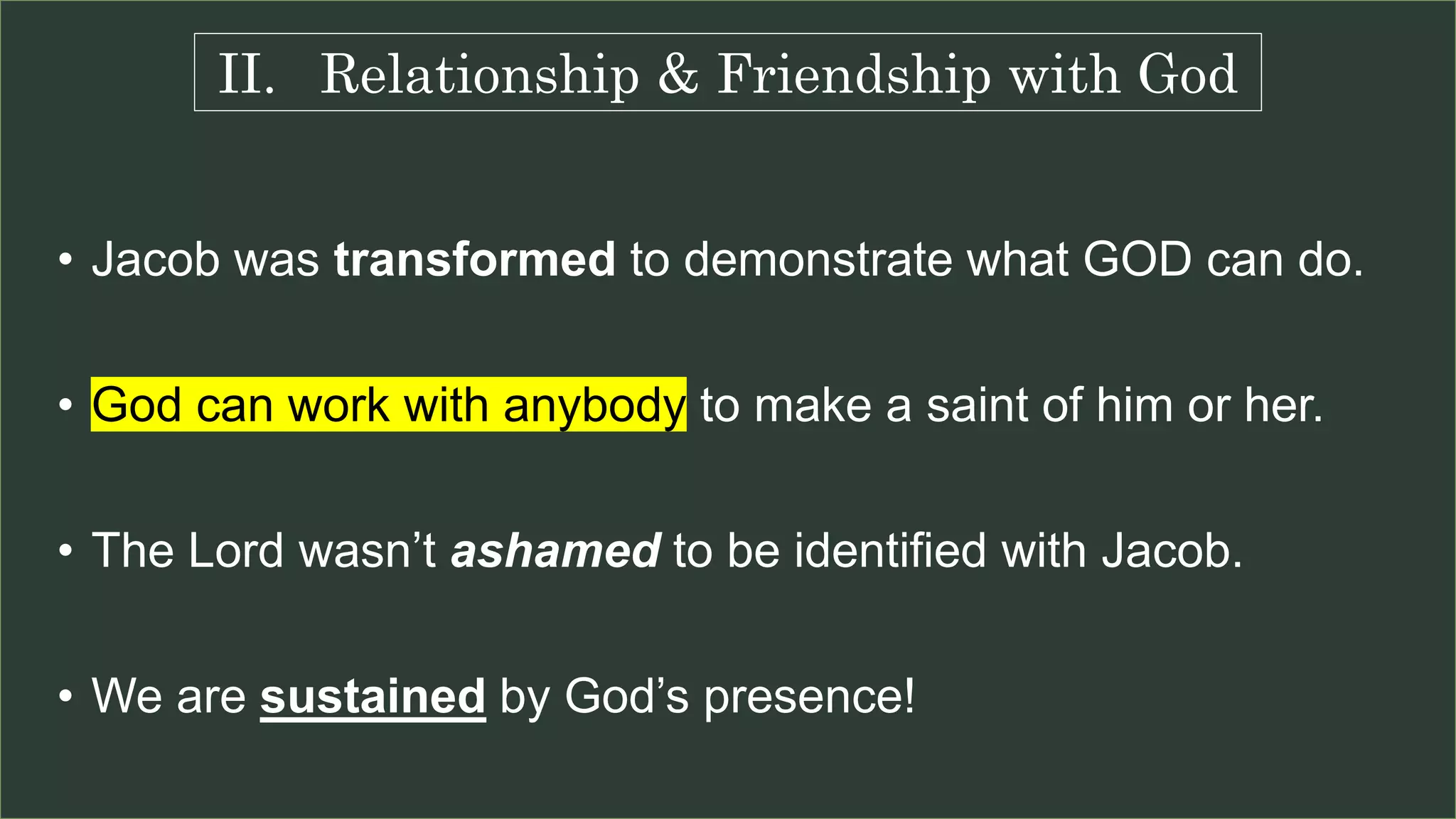 "When Jacob Found God For Himself"- 7th Sunday of Pentecost (7/19/20) | PPT