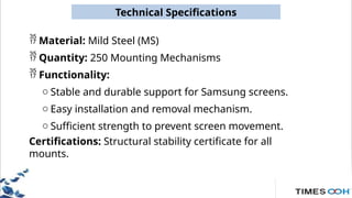 SOW - Mounting Mechanism for 65 inches Screen - Terminal 3.pptx