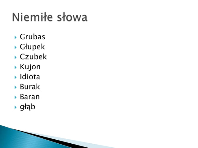 Slowa, ktore rania. | PPTX