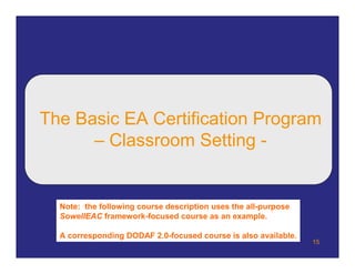SowellEAC Enterprise Architect Certification Overview | PDF