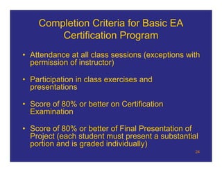 SowellEAC Enterprise Architect Certification Overview | PDF