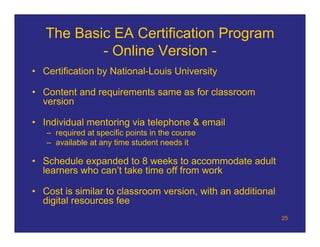 SowellEAC Enterprise Architect Certification Overview | PDF