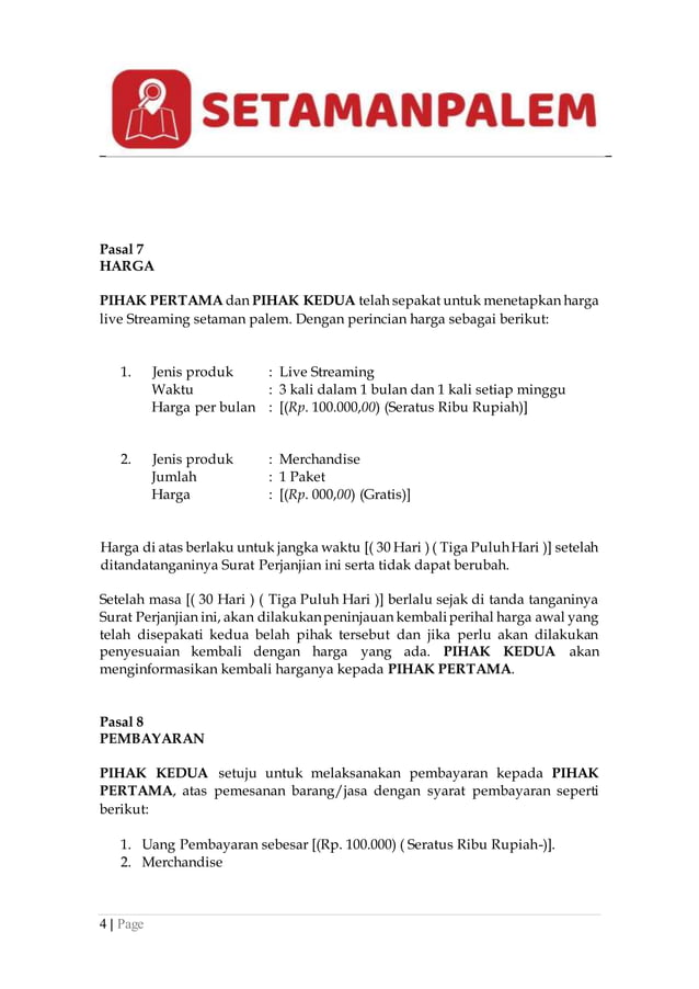 Contoh Sow endorsment setamanpalem by semarket.id