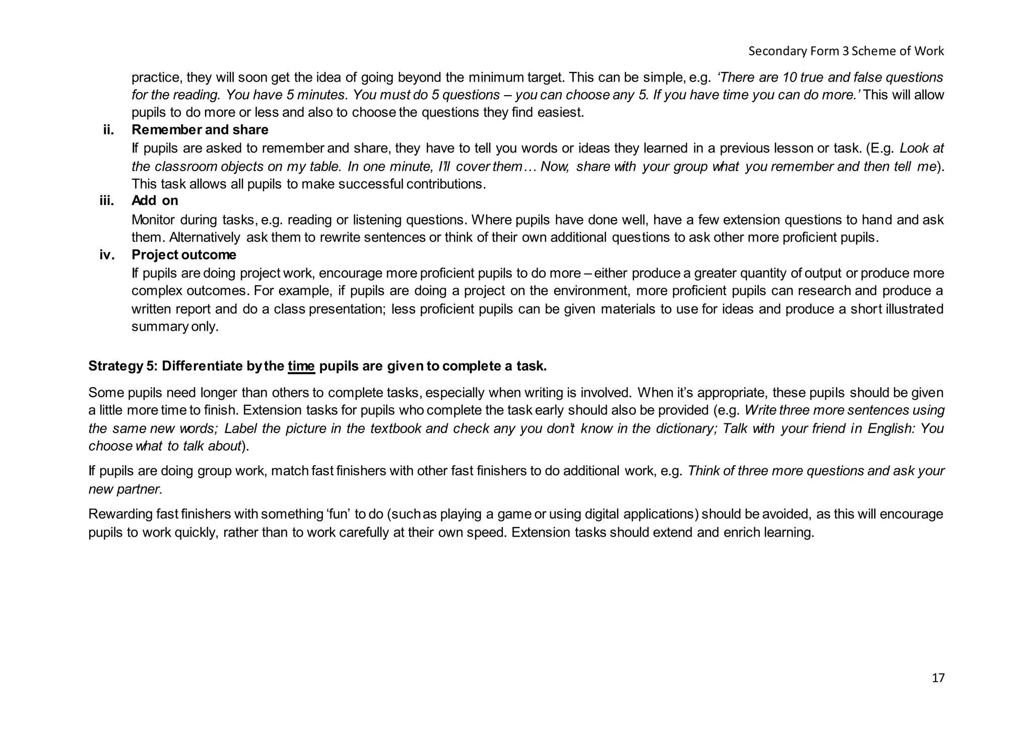SCHEME OF WORK for FORM 3 ENGLISH | PDF