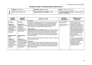 SCHEME OF WORK for FORM 3 ENGLISH | PDF