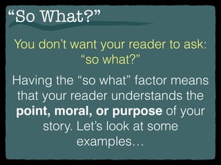 Achieving the "So what?" Factor | PDF
