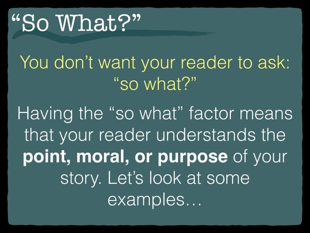 Achieving the "So what?" Factor | PDF