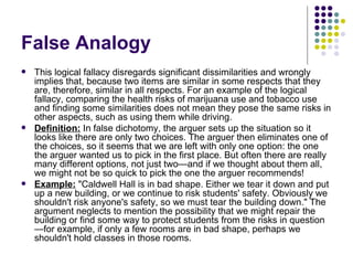 So what do fallacies look like | PPT