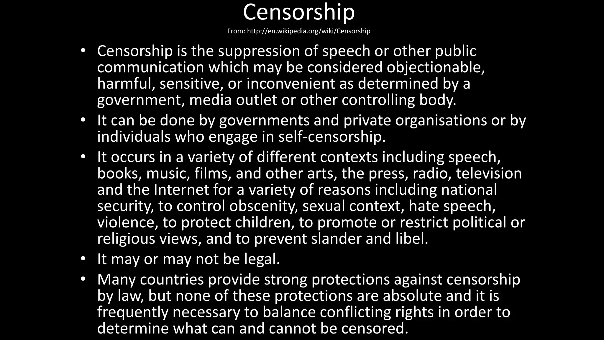 So what is censorship | PPTX