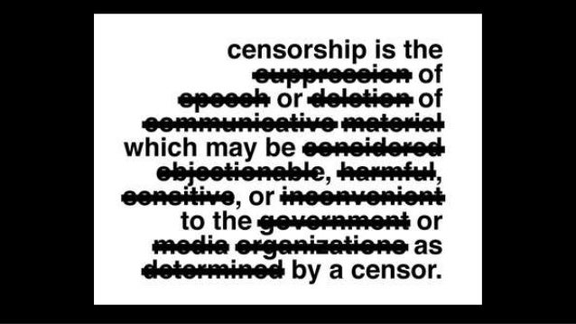 So what is censorship