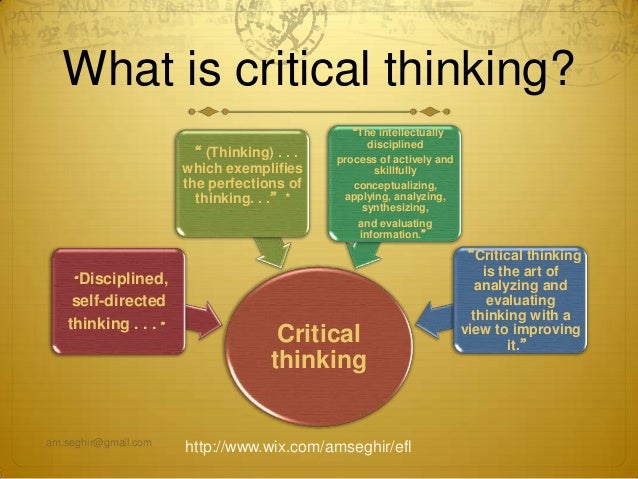 So, What's Critical Thinking, Anyway?