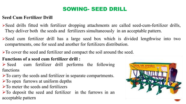 Sowing and Planting Equipments.pptx | Agriculture | Industries