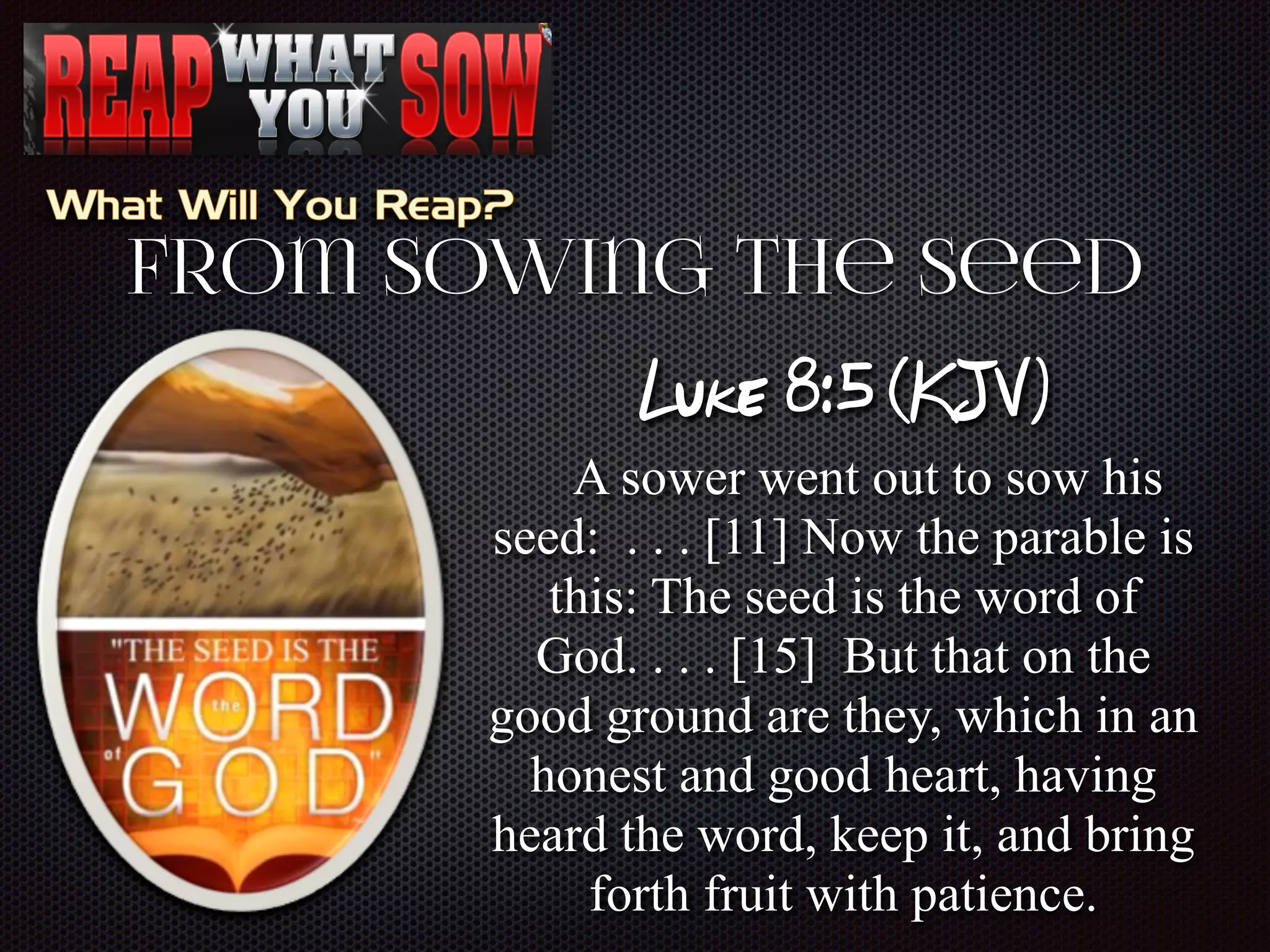 Sowing and reaping_what_will_you_reap | PDF