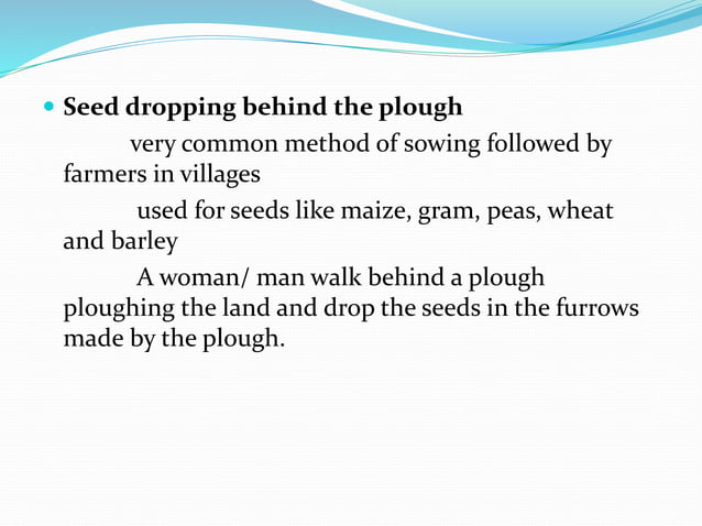 Sowing methods, seed planters - its components and functions | PPTX | Agriculture | Industries