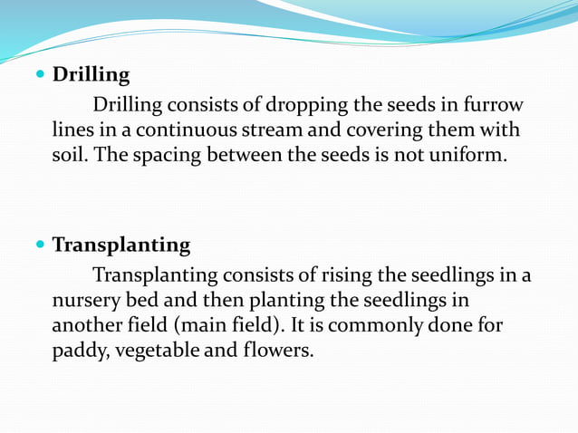 Sowing methods, seed planters - its components and functions | PPTX ...