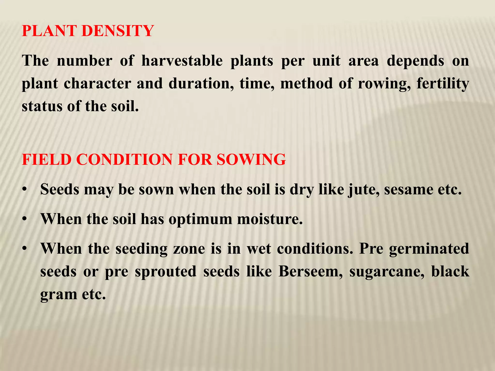 Sowing and methods | PPTX