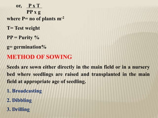 Sowing and methods | PPTX