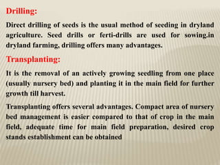 Sowing and methods | PPTX