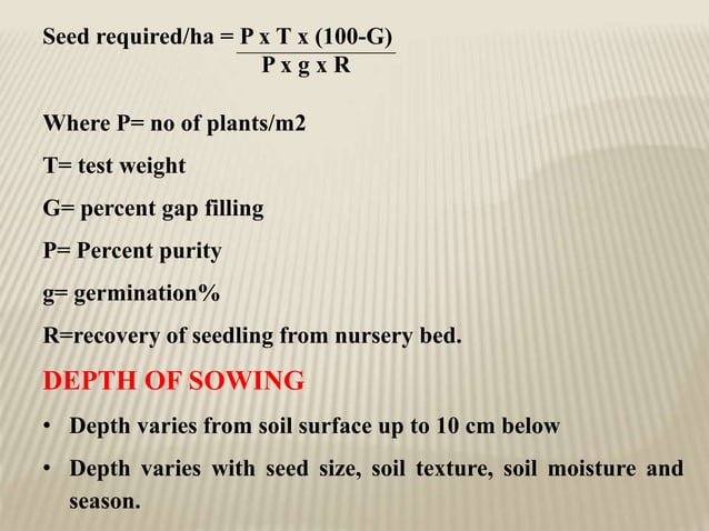 Sowing and methods | PPTX